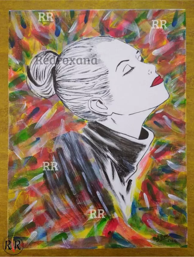 Dipinto a mano Eva Kant acrilico su tela 30x40 cm Quadro Eva - Sassari