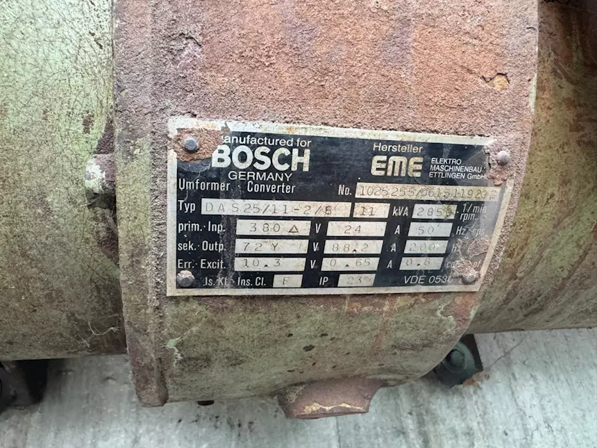 3 Convertitori EME BOSCH Trifase 11 kVA-380/400V-72V Uscita, modello ...