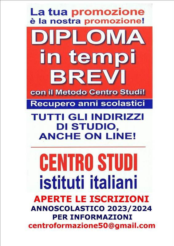 DIPLOMA IN TEMPI BREVI - Formazione professionale a Padova