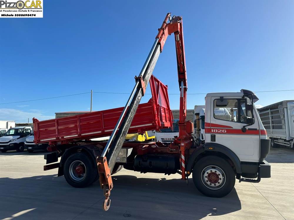 Mercedes 18.26 Ribaltabile e gru Fassi F80 Anno 1991 Km 150000 ...