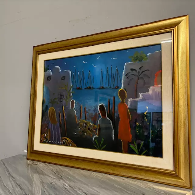 Dipinto olio su tela Eliano Fantuzzi (1909 - 1987) mis 70, ottimo stato ...