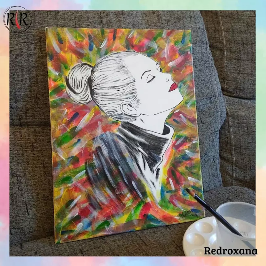 Dipinto a mano Eva Kant acrilico su tela 30x40 cm Quadro Eva - Sassari
