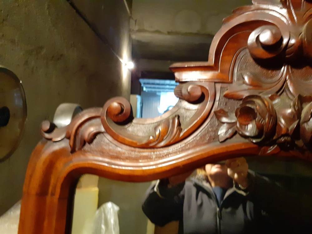Specchio antico, in legno, ottimo stato - Varese