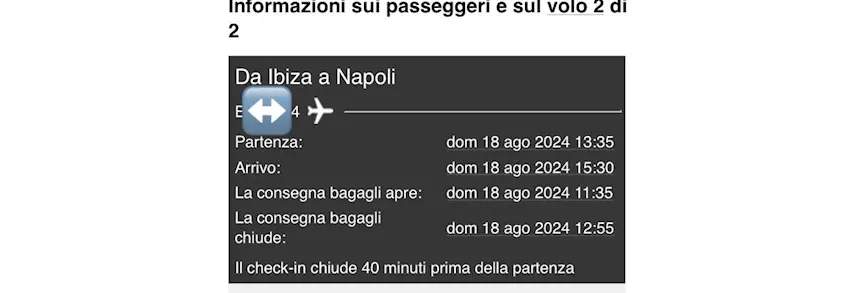 4 biglietti aereo Napoli - Ibiza - in vendita - Campania